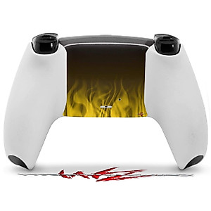 WraptorSkinz Skin Wrap compatible with Sony PS5 DualSense Controller Fire Yellow (CONTROLLER NOT INCLUDED)