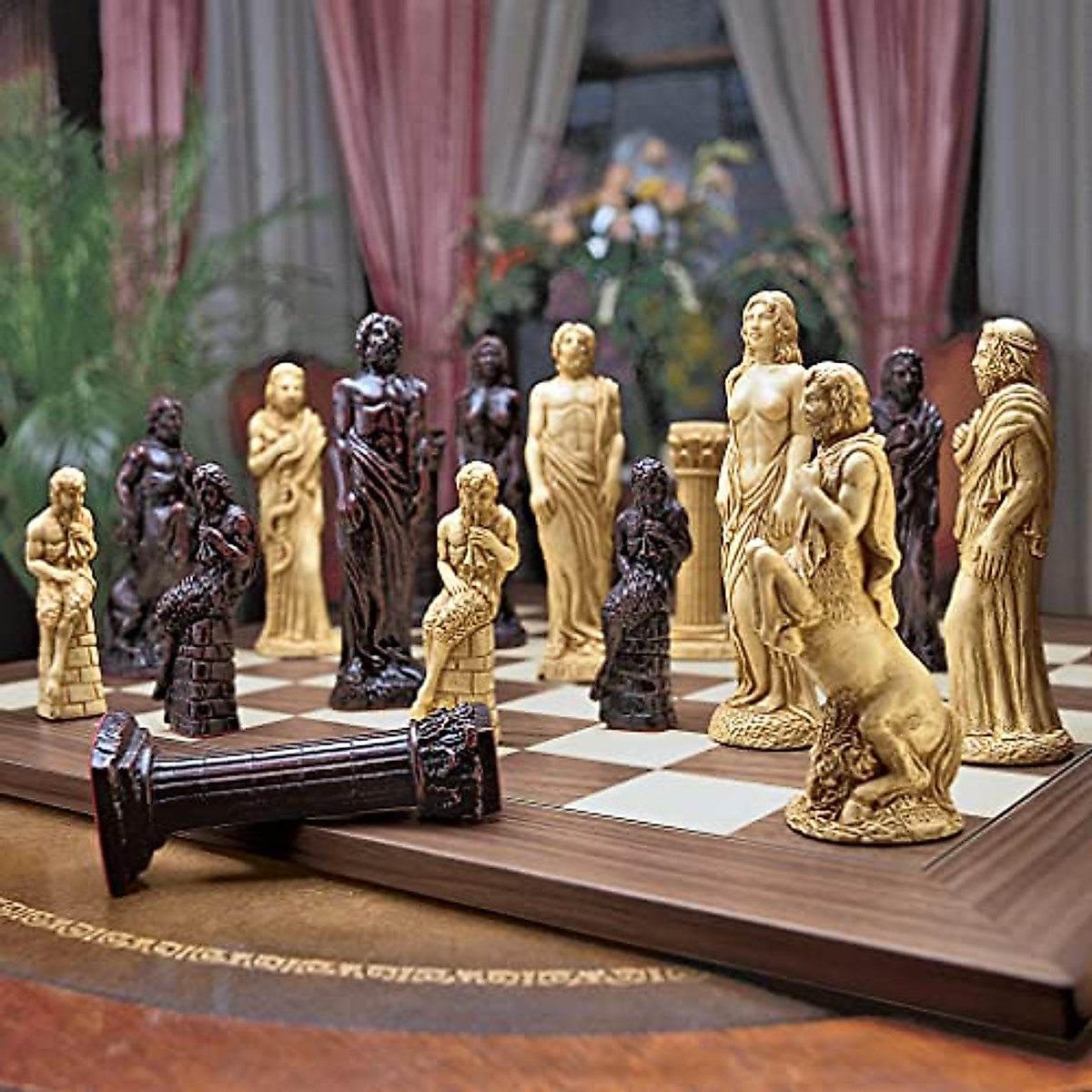 Design Toscano Gods of Greek Mythology Complete Chess Set, 6 Inch, 16 ...