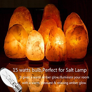 Wax Warmer Bulb - 15 Pack - Salt Lamp Bulbs- 15 Watt Light Bulbs for Scentsy Wax Warmer - Warm White - C7 Replacement Bulbs for Plug in Wax Diffuser,Candle Warmer & Himalayan Salt Lamp,Dimmable
