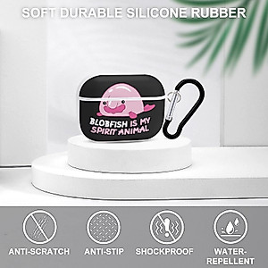 Blobfish Love Airpods Case Cover for Apple AirPods Pro Cute Airpod Case for Boys Girls PC Hard Silicone Protective Skin Airpods Accessories with Keychain
