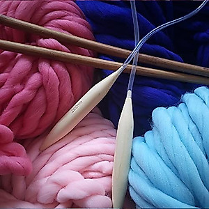 250g 36M Thick Wool Chunky Yarn Felt Wool Roving Yarn for Spinning Hand Knitting Spin Yarn Winter Warm (Color : 15 Sapphire)