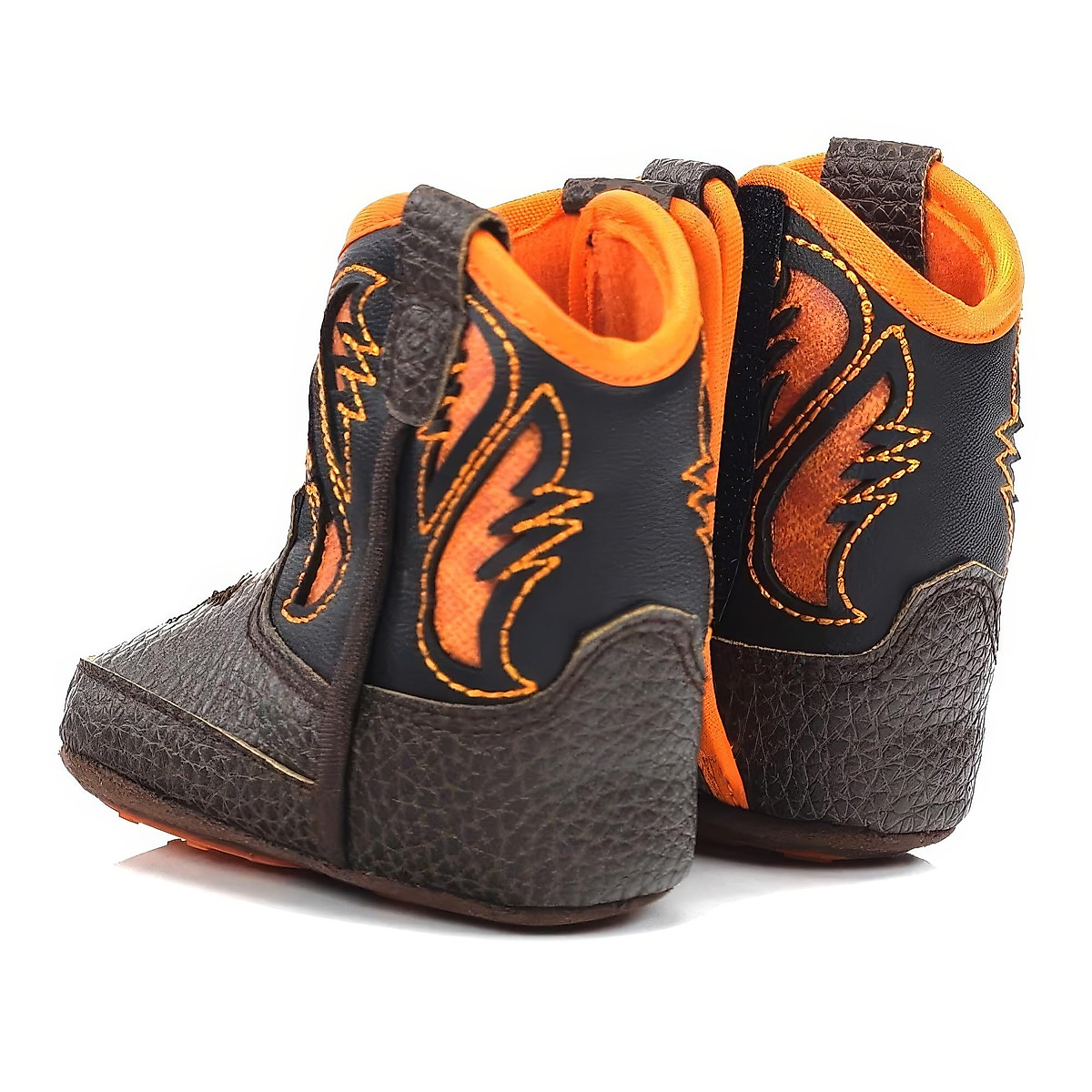 ARIAT Unisex Infant Lil Stompers Baby Boot, Orange/Brown (Workhog), 2