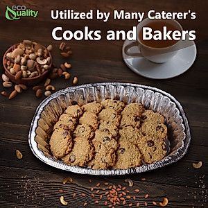 40 PACK - Disposable Durable Oval Roaster Pan - Turkey Roasting Pans Extra Large, Heavy-Duty Aluminum Foil | Deep, Oval Shape for Chicken, Meat, Brisket, Roasting, Baking | Recyclable | USA MADE