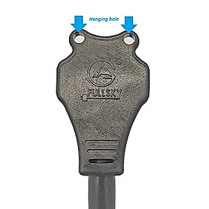 Fullsky FC-TTL431 NEMA TT-30P to L14-30R 3 Prong to 4 Prong generator adapter cord Male TT-30P to Female L14-30 Receptacle 30A 125V Output 125V