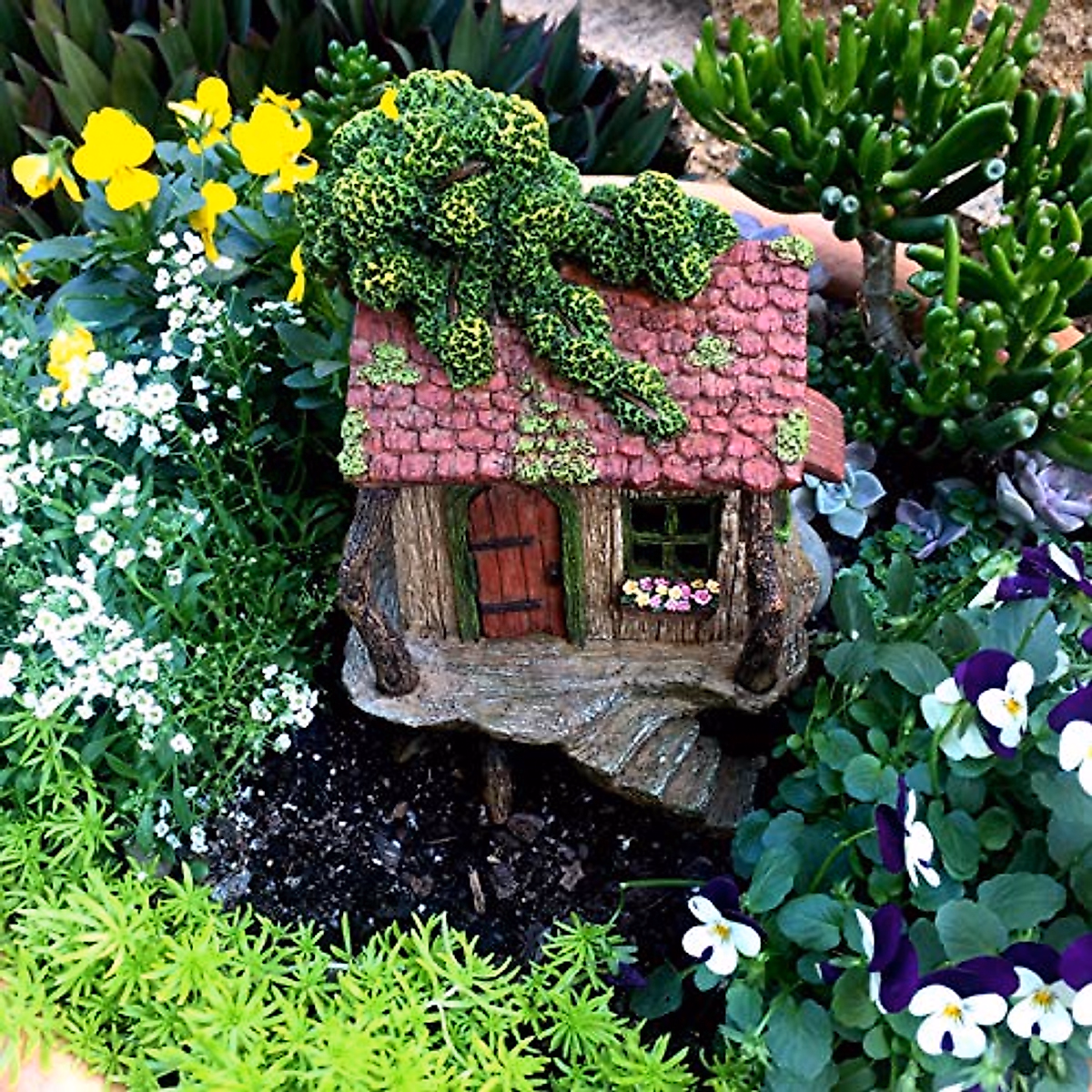 PRETMANNS Fairy Garden House Kit - Fairy Houses for Gardens - Fairy House Kit with Fairies for Fairy Garden, Fairy Garden Kit with a Fairy House & Garden Fairies - Fairy Garden Accessories Outdoor