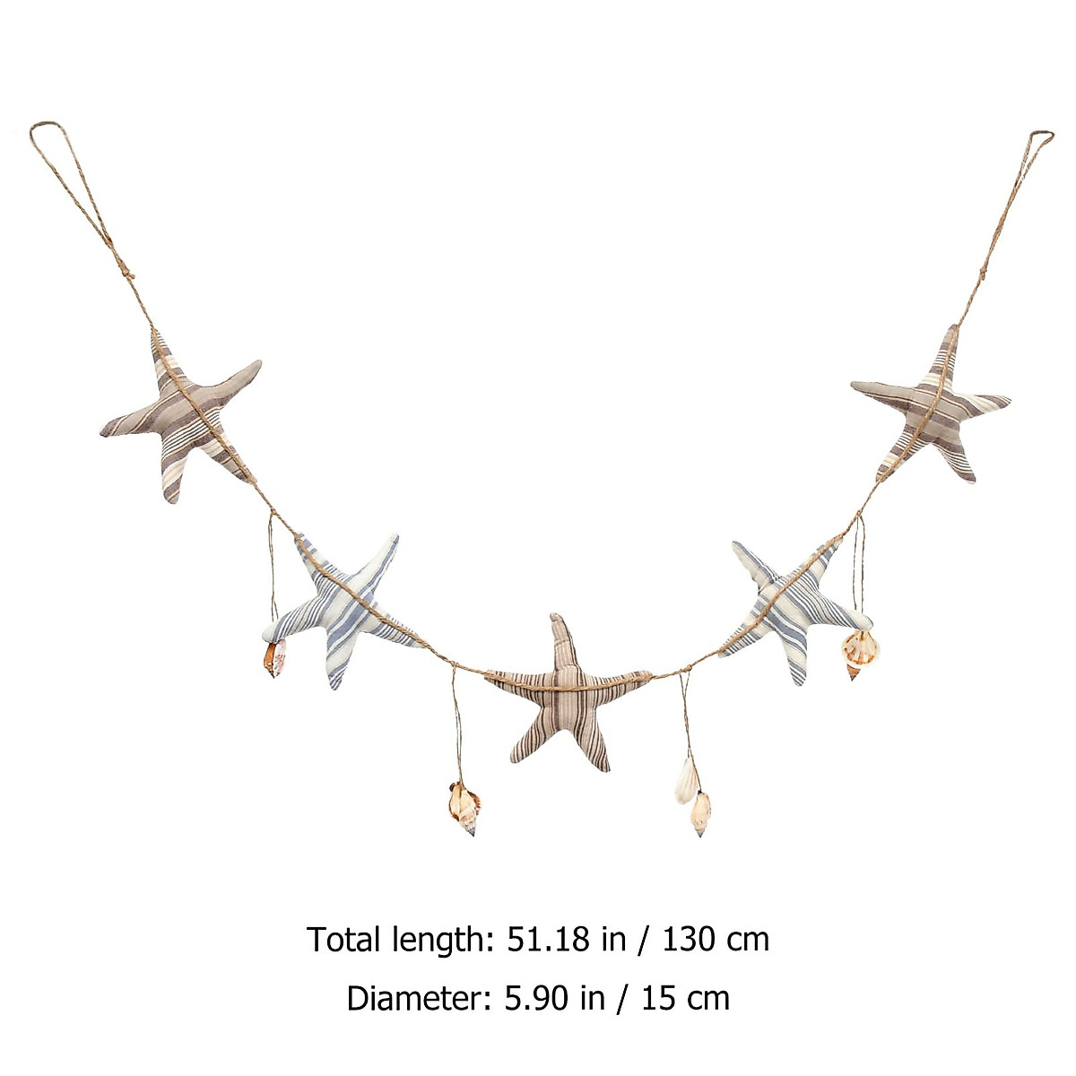 MAGICLULU Ocean Star Banner Garland Sea Shells Bunting Garland Under The Sea Themed Hanging Sign Mediterranean Coastal Nautical Party Decoration