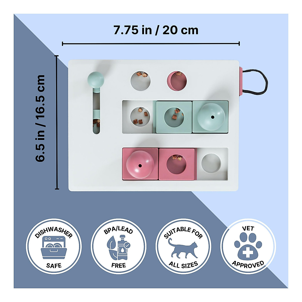 TRIXIE Cat Activity Brain Mover, Strategy Game for Mental Stimulation, Interactive Play for Cats, Treat Dispenser, Cat Toy