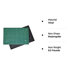 Adir Corp. Self Healing Cutting Mat - 18x24 Inches, 5 Layers Double Sided Cutting Mat for Crafts - Reversible Non-Slip Cutting Pad with Grid