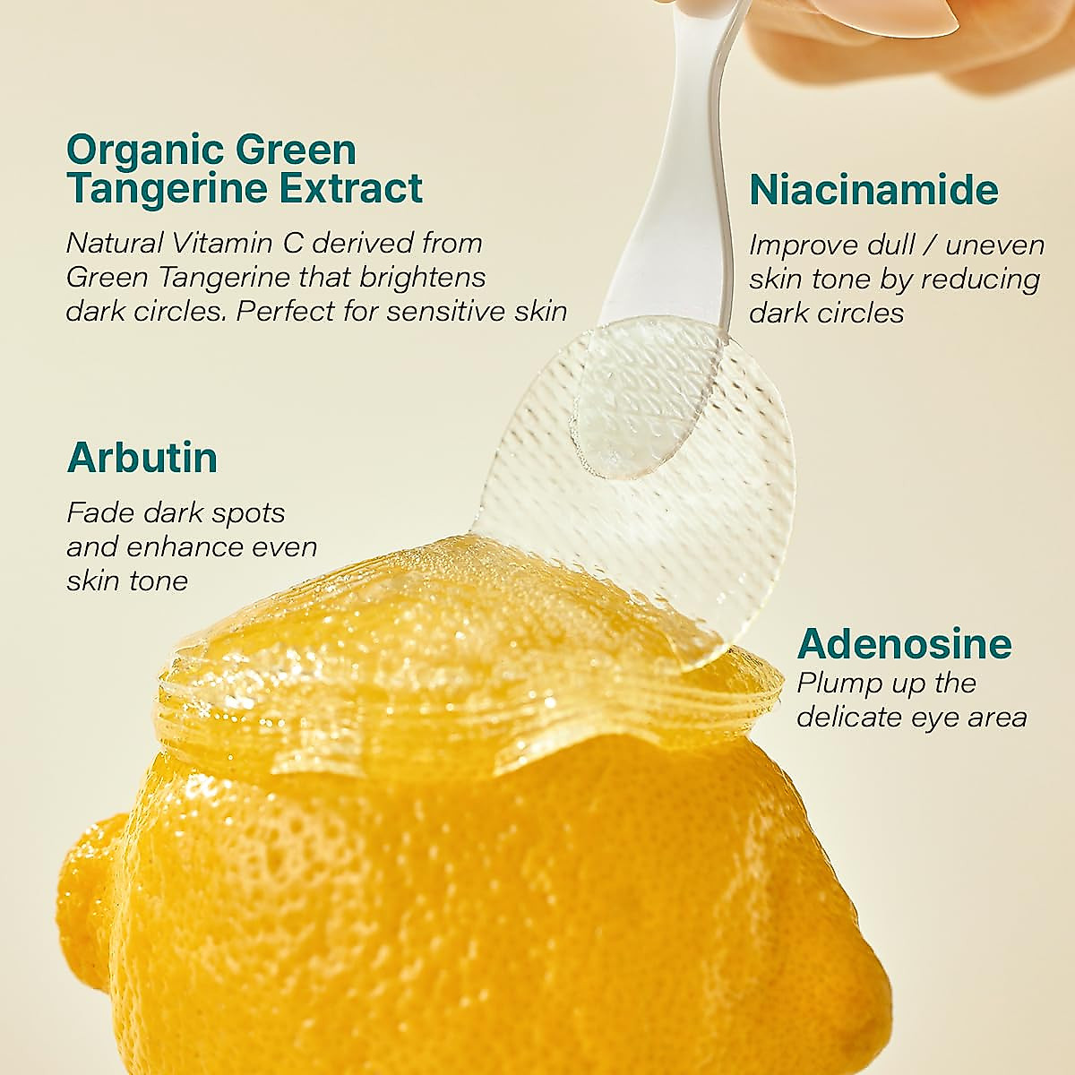 GOODAL Green Tangerine Vitamin C Moisturizing Eye Patch, 5-minute, Hydrating Gel Patch (60 sheets) (Ver.2)