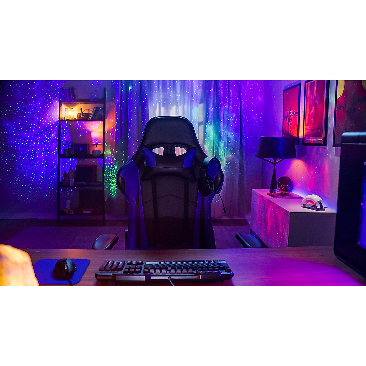 BlissLights Sky Lite - LED Laser Star Projector, Galaxy Lighting, Nebula Lamp for Gaming Room, Home Theater, Bedroom Night Light, or Mood Ambiance (Green Stars)