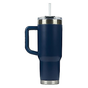 Pelican Hydration Pelican Porter™ 40 oz Vacuum Insulated Tumbler - Recycled Stainless Steel Double Wall Travel with Dual Lid, Powder Coated Insulated Coffee Mug For Hot Cold Drinks, Midnight