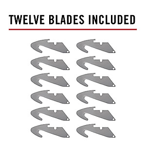 COAST 12pc Gut Hook Replacement Blade Set DX425/DX430 Shift Knife for Fishing, Camping, Outdoors