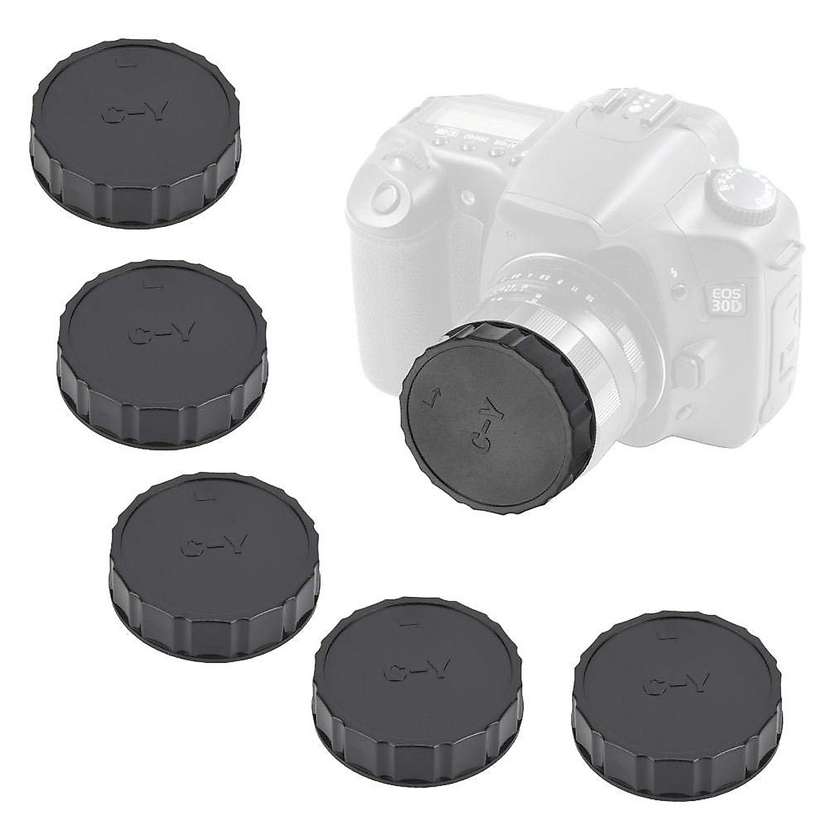 Lens 5pcs Plastic Back Cover Lens, Rear Protective Cover Suitable for Contax for Yasica C Y Mount SLR Camera Lens