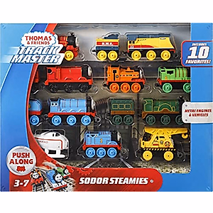 Thomas & Friends Diecast Toy Trains Sodor Steamies Set of 10 Push-Along Engines & Vehicles for Preschool Pretend Play Kids Ages 3+ Years