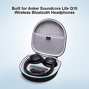 XANAD Hard Case for Anker Soundcore Life Q20 / Q45 / Q30 / Q35 Hybrid Active Noise Cancelling Headphones - Carrying Organizer Storage Bag