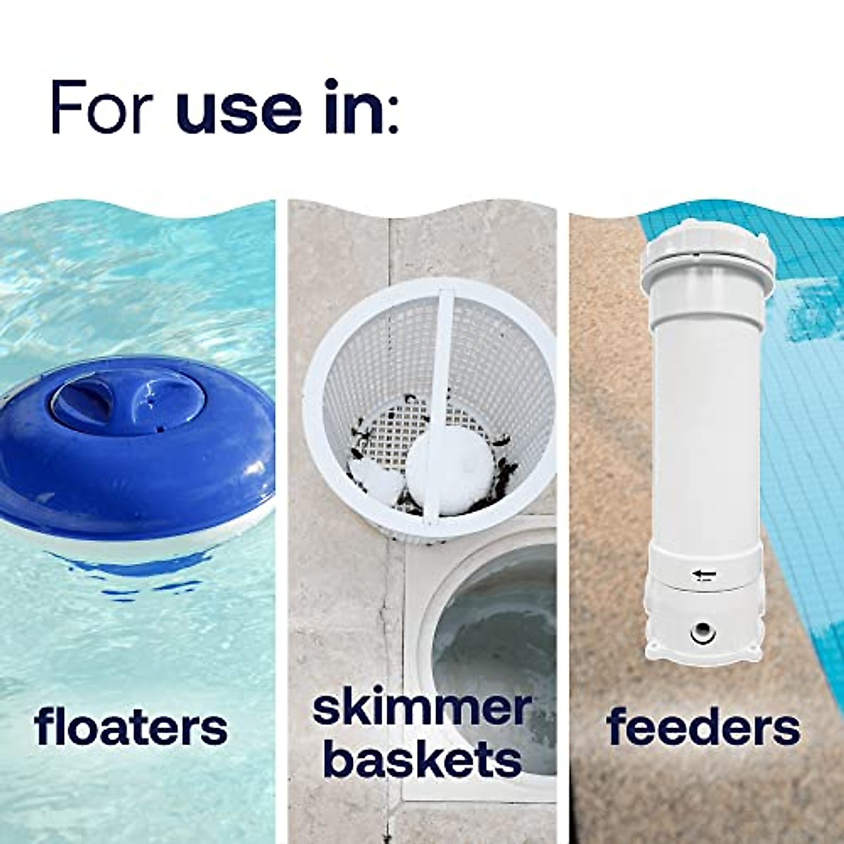 HTH Pool Care 1" Chlorine Tabs, Swimming Pool Chlorinating Sanitizer, Kills Algae and Bacteria, 1.5 lbs. & HYDROTOOLS by SWIMLINE Mini Chemical Dispenser