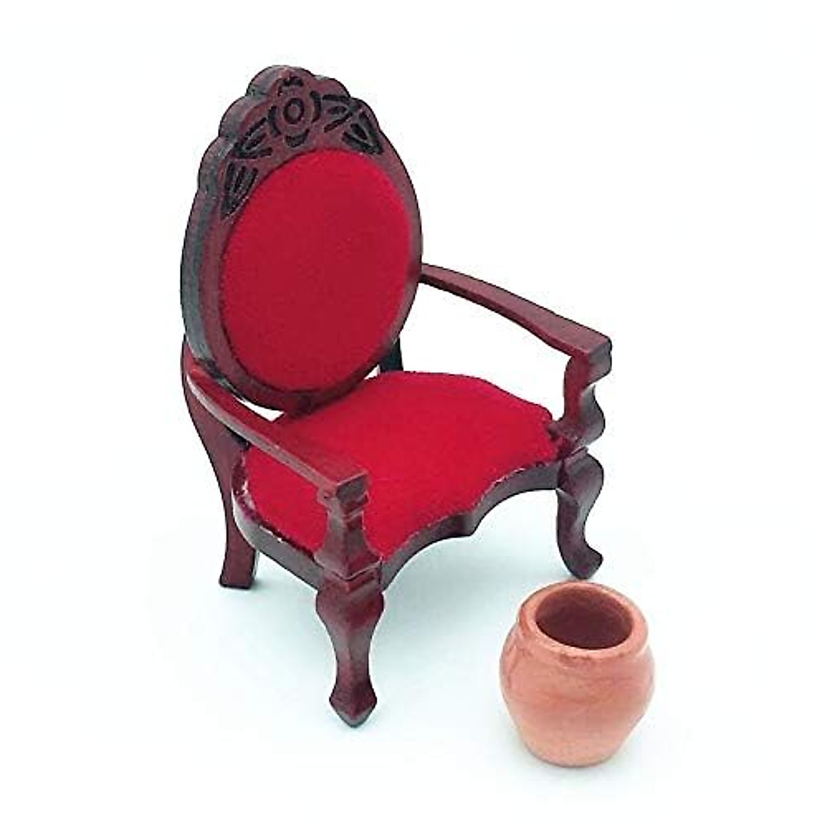 EatingBiting 1:12 Dollhouse Miniature Vintage Retro Single Sofa Chair Furniture for Living Room,Bed Room, Kitchen, Retro Vintage Designed Dolls House Miniature Furniture Action Figures Accessory