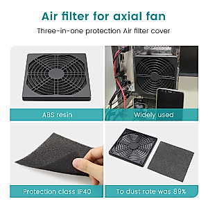 Wathai 2 Pack 120mm PC Fan Dust Filter Cover Computer Mess