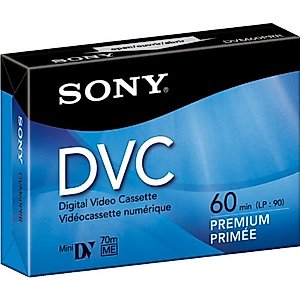 Premium-Grade miniDV Videocassette - 60 min, Single