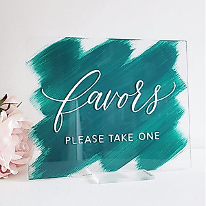 8x10 Inch Clear Acrylic Sign Blank- 5 Pack Acrylic Blank Signs Acrylic Wedding Sign, DIY Clear Acrylic Sign 8x10 Acrylic Sheet 1/8 inch Thick for Wedding Sign, Acrylic Table Sign for Party Events