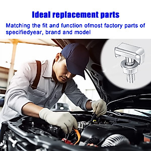 Sodcay 8 PCS Automotive Stainless Steel T-bolt, OEM#19116852 Cable Terminal T, Compatible with Chevy BMW GMC Volkswagen (Silver)