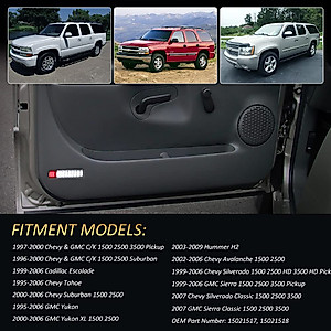 D-Lumina LED Interior Door Light Door Panel Courtesy Door Light Warning Lamp Assembly for Chevy GMC C/K Silverado/Sierra 1500 2500 3500 HD Suburban Tahoe Avalanche Yukon Cadillac Escalade Hum-mer H2