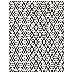 Safavieh Tibetan Collection 8' x 10' Ivory/Black TIB606A Hand-Knotted Modern Wool Area Rug