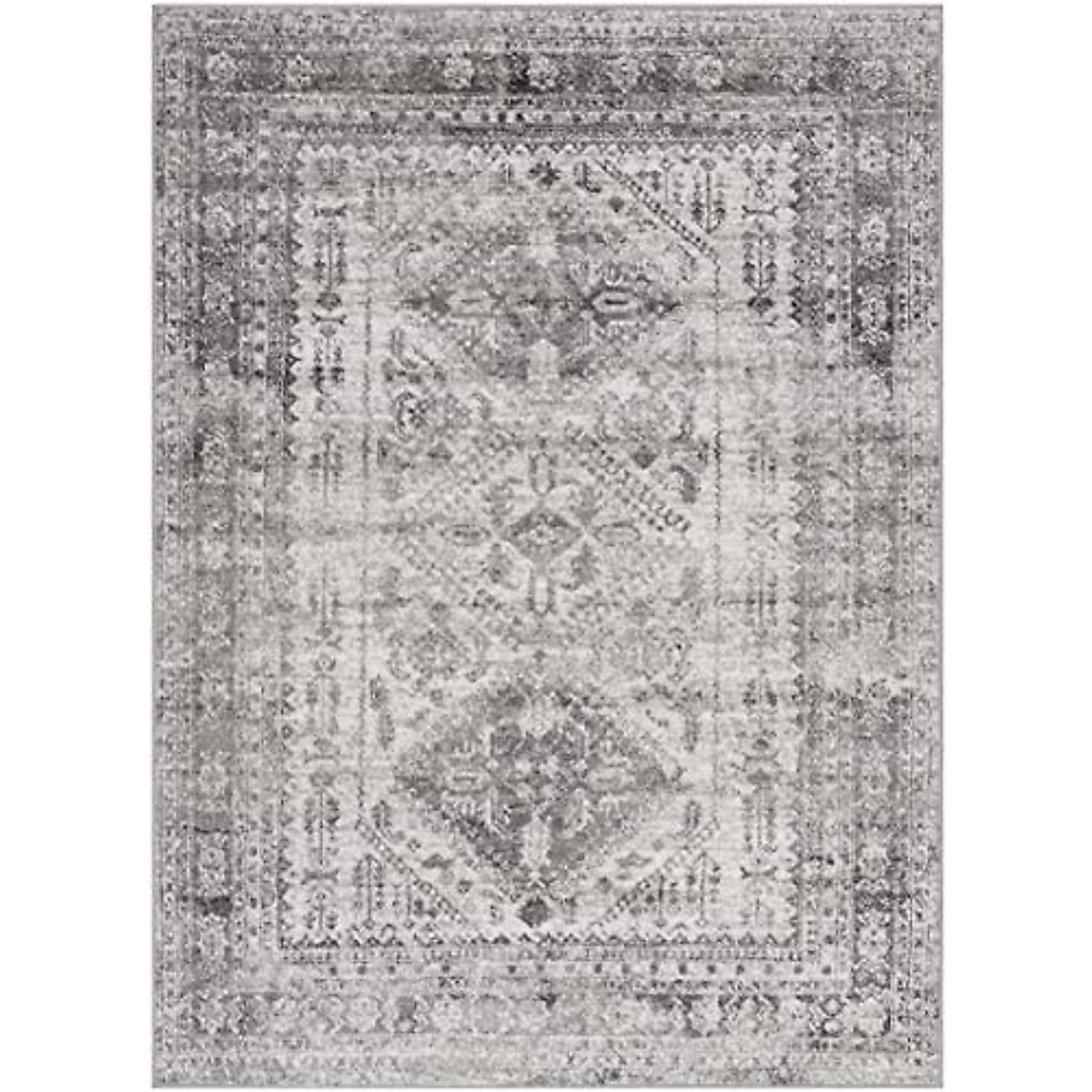 Livabliss Desta Vintage Oriental Area Rug,7'10" x 10'2",Charcoal