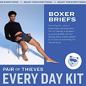 Pair of Thieves Soft Cotton Boxer Briefs for Men Pack (4 Pack) - Tagless Underwear for Men Pack Black