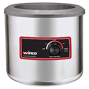 Winco FW-7R250 Electric Round Food Warmer, 7 Quart, Steel