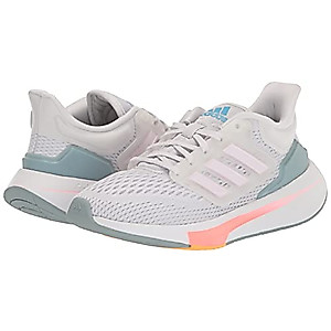 adidas Women's EQ21 Running Shoe, Dash Grey/Almost Pink/Acid Red, 8.5