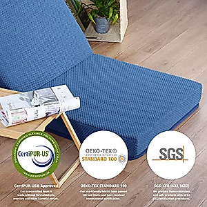 Olee Sleep 4 Inch Tri-Folding Memory Foam Topper, Single size
