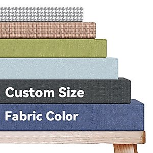 Detiblue Custom Bench Cushion - Indoor/Outdoor Replacement Cushion, 15+ Fabrics/90+ Colors, Durable Patio Furniture Cushion, Custom Size Seat Cushion, Fully Waterproof/Fade-Resistant Cushion