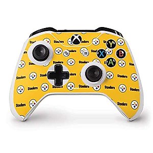 Skinit Decal Gaming Skin Compatible with Xbox One S Controller - Officially Licensed NFL Pittsburgh Steelers Blitz Series Design