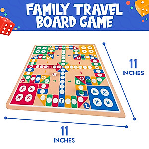 Toysery 2 in 1 Board Games Set. Complete with Ludo Board Game Plus Snakes and Ladders Set