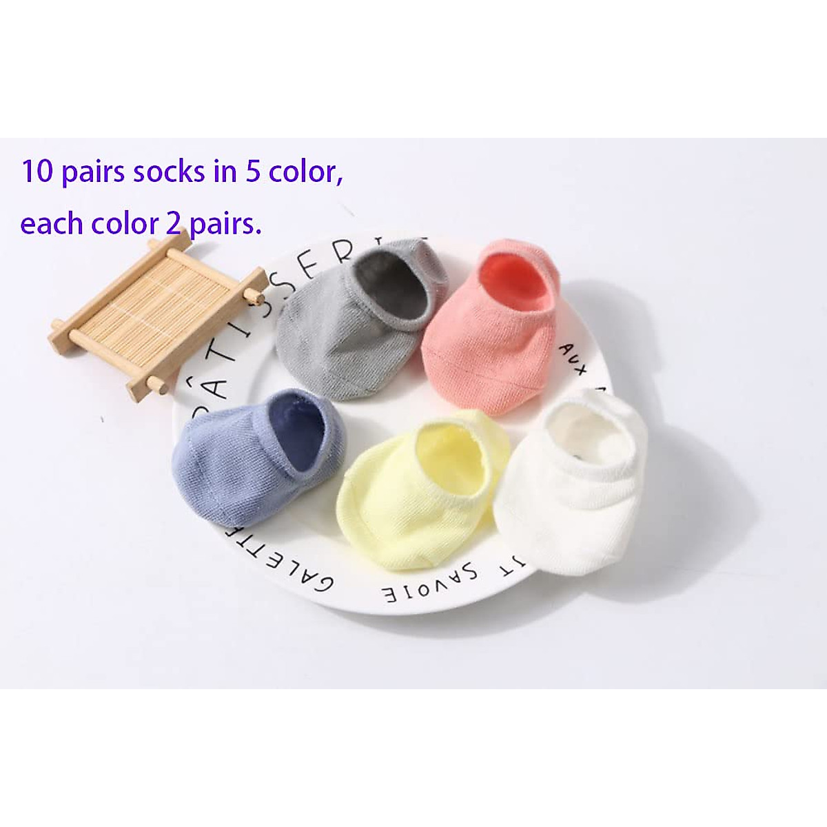 CHUNG Baby Grip Socks Boys Girls Toddler No Show Cotton Anti Slip Non Skid Invisable Summer Thin Low Cut,10 Pack, Solid Color,M