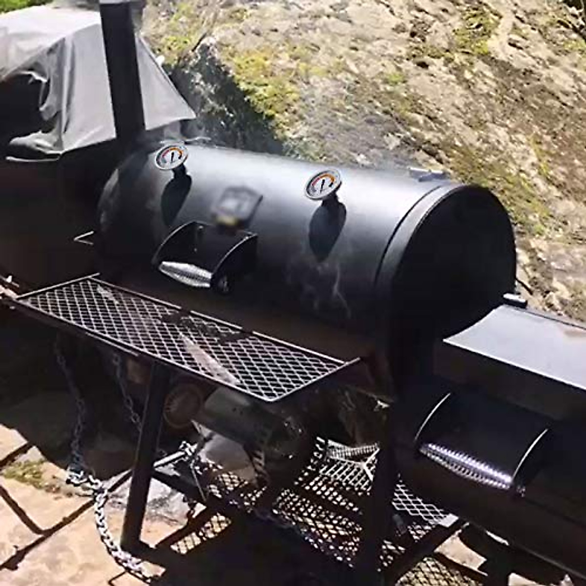 Ibbyee 3 1/8 Inch Smoker Thermometer Gauge for Oklahoma joes Grill Accessories , Pit Grill BBQ Thermometer Gauge Fahrenheit and Heat Stainless Steel Temp Gauge for Oklahoma Joe 1Pcs