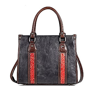 TFIIEXFL Ladies Handbags Vintage Tote Bags Ladies Shopping Crossbody Bags (Color : Black, Size : 27cm*12cm*23cm)