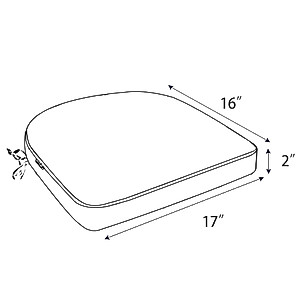 Favoyard Waterproof Outdoor Chair Cushion 16in Set of 4 & Outdoor Seat Cushion Set 19n