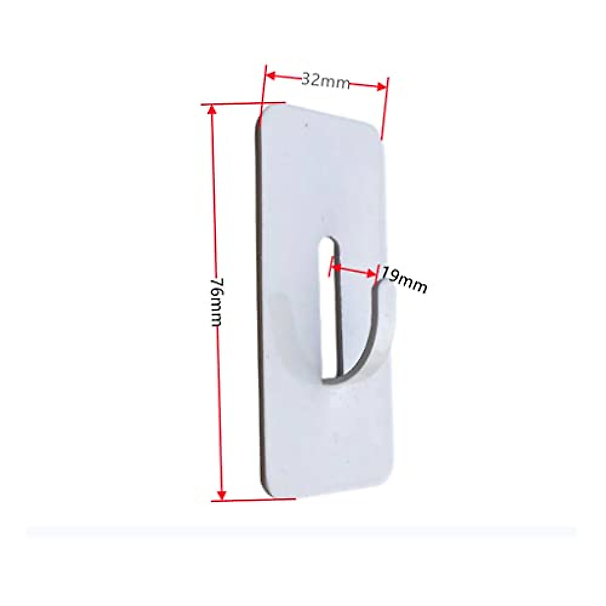 ruisheng 3M Hooks Adhesive Hooks Stick on Wall Hooks Door Hooks Waterproof Metal Traceless Hooks Strips White Towel Hooks Damage-Free Utility Hooks 18 Pack (Arc)