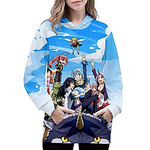 DHSPKN Anime That Time I Got Reincarnated as a Slime Hoodie Sweatshirts Rimuru Tempest Costume Jacket