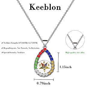 Order of The Eastern Star Sorority Gift OES Bracelet Necklace Sorority Bracelet OES Symbol Jewelry for Women Sisterhood (Necklace)