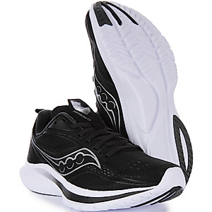 Saucony Women's Kinvara 13 Running Shoe, Black/Silver, 11.5 Wide