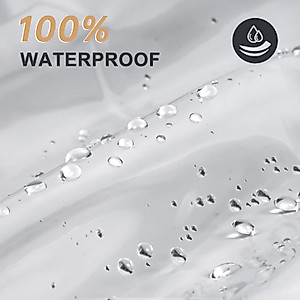 AmazerBath Heavy Duty Shower Curtain Liner 12 Gauge, 72 x 72 Inches Clear Shower Curtain Liner with 3 Clear Stones and 12 Grommet Holes, Weighted Plastic Shower Liner