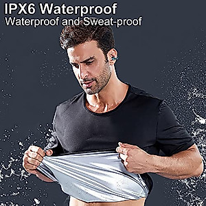 Ertuly Wireless Ear Clip Bone Conduction Earbuds Open Ear Headphones Bluetooth for Android iPhone, Sport Wireless Earbuds with Earhooks Up to 16 Hours Playtime Waterproof Outer Ear Headphones