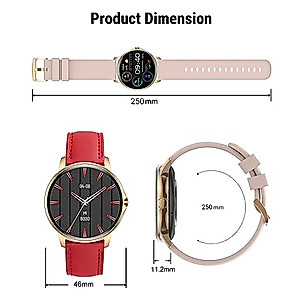 Holiday Smart Watch for Women (Answer/Make Calls), 1.3” HD Full Touch Screen Heart Rate/Sleep Monitor/Pedometer, 100 Sports 3ATM Waterproof Fitness Watch for Android iOS Phone