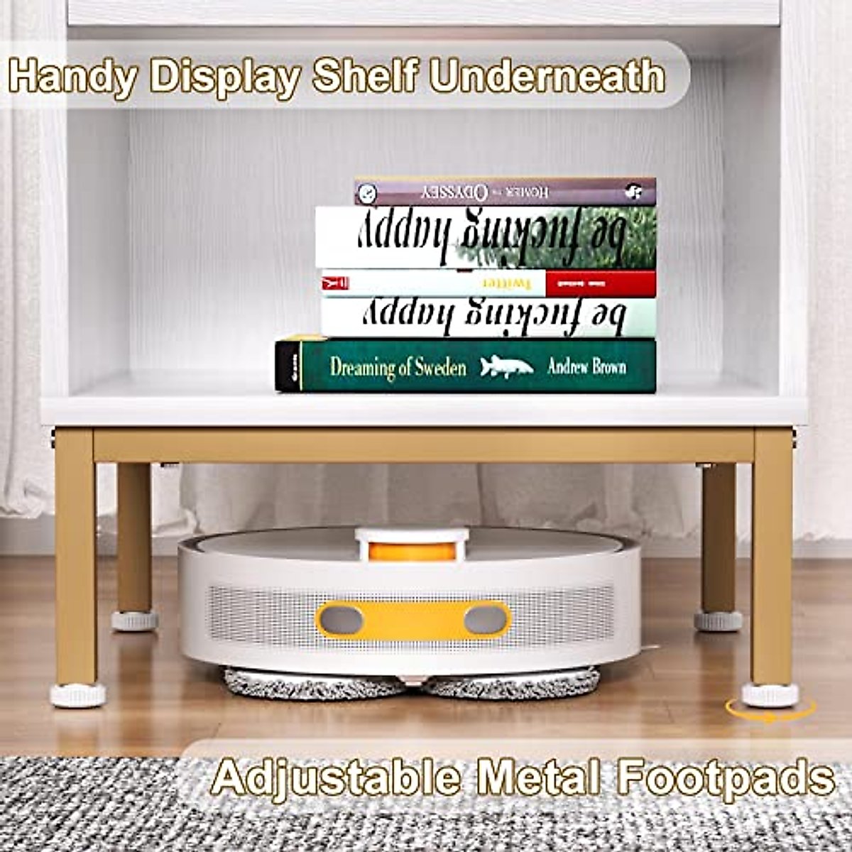 Ecoprsio Nightstands Set of 2 for Bedroom, Boho Bed Side Table with Storage Drawer, Mid-Century Modern Night Stand with Wood Finish and Rattan Drawer, End Table, Sofa Couch Side Table - White
