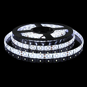 Rayhoo 16.4ft/5m Flexible LED Light Strip 300 Units 5630 LEDs Waterproof DC12V 60W Light Strips, LED Tape(6000K White Light)