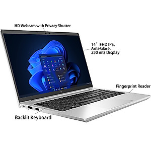 HP EliteBook 640 G9 14" FHD Business Laptop (Intel 10-Core i5-1235U, 32GB RAM, 1TB PCIe SSD) IPS Anti-Glare, IST SD Card, Backlit KB, Fingerprint, Thunderbolt 4, Webcam, Wi-Fi 6E, Win 11 Pro - 2024