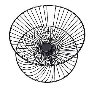 WSZJJ Creative Modern 2 Layer Metal Bowl Kitchen Fruit Basket Champagne Elegant Home Living Room Decoration Storage Basket